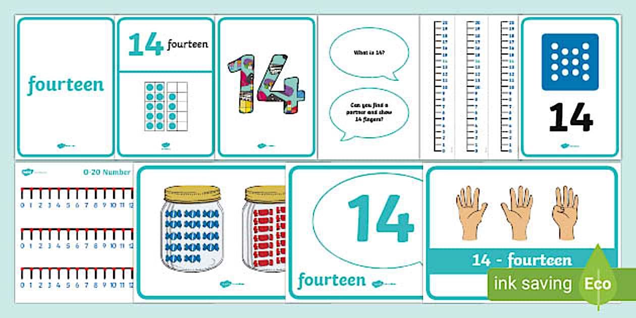 All About Number 14 Display Pack (Includes Numicon Shapes)